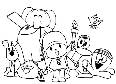 Pocoyo Y Sus Amigos Para Colorear Pocoyo Coloring Pages Coloring