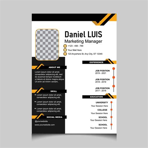 Infographic Cv Template Classy Employment Interview Minimalist Sample