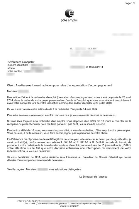 Lettre De Recours Pôle Emploi Refus Indemnisation Comment Faire