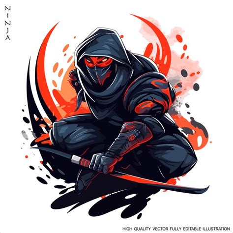 Premium Vector Ninja Mascot Logo Vector Template Creative Ninja