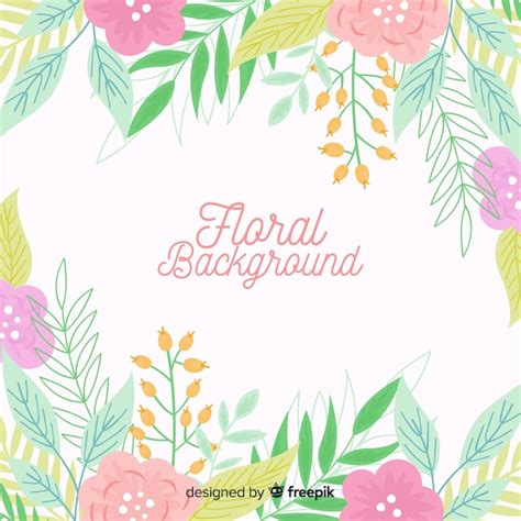 Free Vector Hand Drawn Floral Background