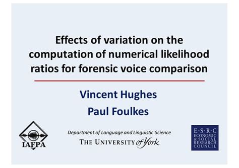 effects of variation on the computation of numerical likelihood ratios for forensic voice