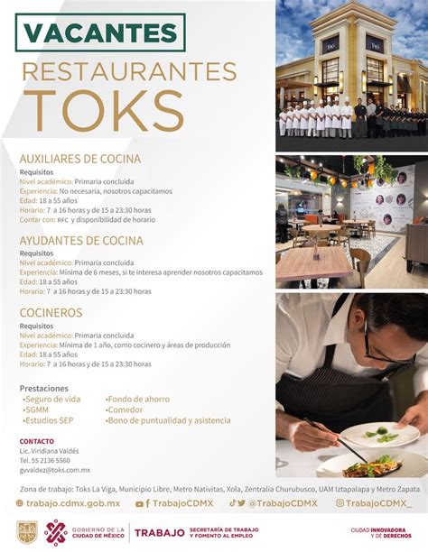 Trabajo CDMX on Twitter Buscas trabajo en el área de cocina