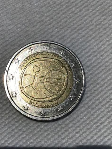 2 EURO MÜNZE strichmännchen WWU 1999 2009 Bundesrepublik Deutschland