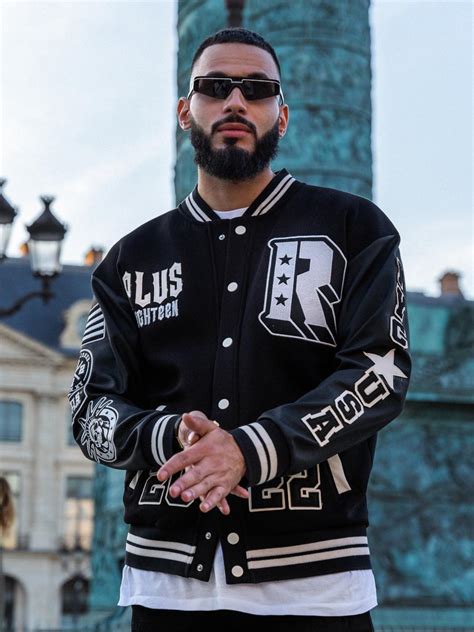 Kurtka Baseball Męska Czarna Biała Plus Eighteen Brooklyn Tiger