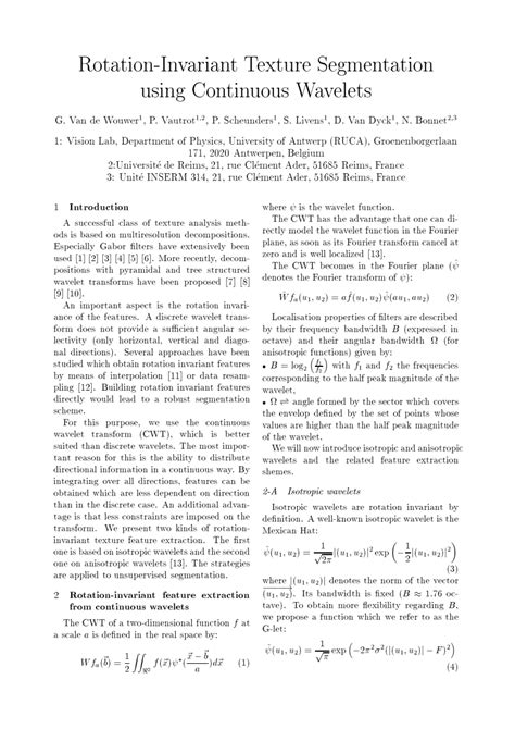 pdf rotation invariant texture segmentation using continuous wavelets