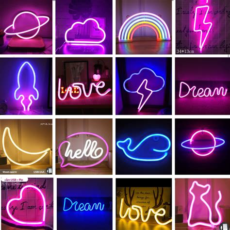Tặng Móc Dán Đèn led NEON treo tường decor phòng ngủ dùng pin và