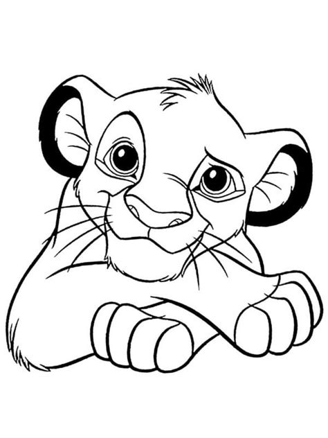 Simba Y Mariposa Para Colorear Imprimir E Dibujar Coloringonlycom