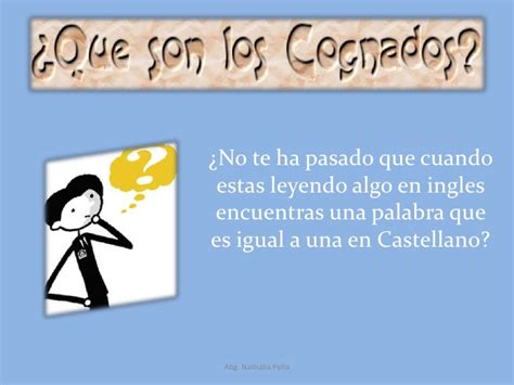 Que Son Los Cognados En Ingles Ejemplos