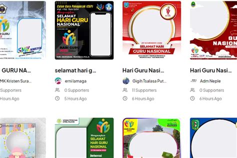Kumpulan Link Twibbon Hari Guru Nasional 2022 Desain Keren Untuk