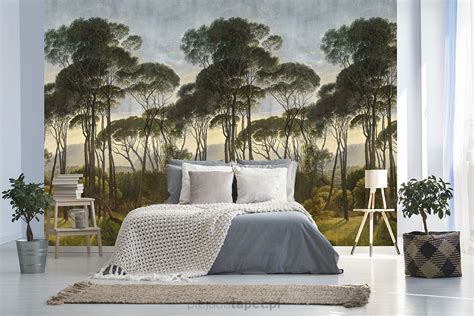 One Roll One Motif A Tapeta Cienna Grandeco Mural Drzewa