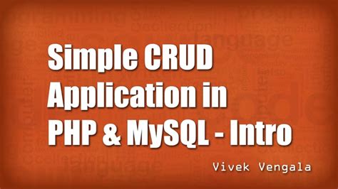 Simple CRUD Application In PHP MySQL Introduction YouTube