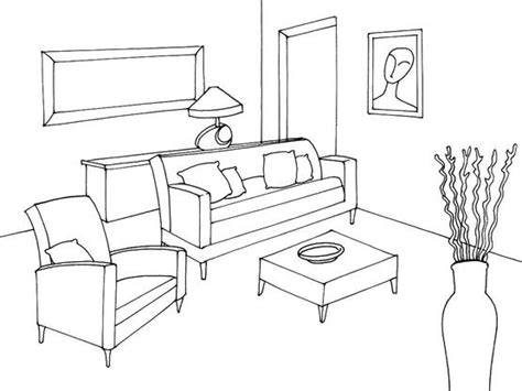 Coloriage Salon 5 Coloriage Salon Coloriages Maison