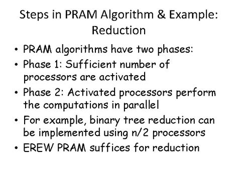 pram algorithms sathish vadhiyar pram model introduction parallel