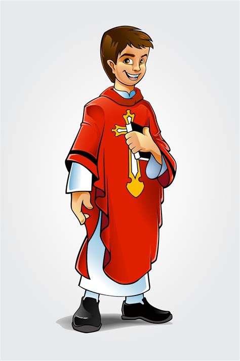 ilustração em vetor de desenhos animados do padre católico dos desenhos