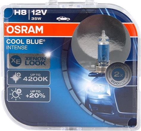 Osram Cool Blue Intense Halogeen lampen H8 12V 55W set à 2 stuks