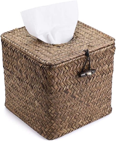 Amazon Sumnacon Tissue Box Cover Square Seagrass Tissue Box With