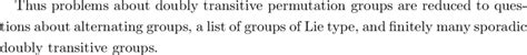 1 transitive permutation representations of sporadic simple groups download table