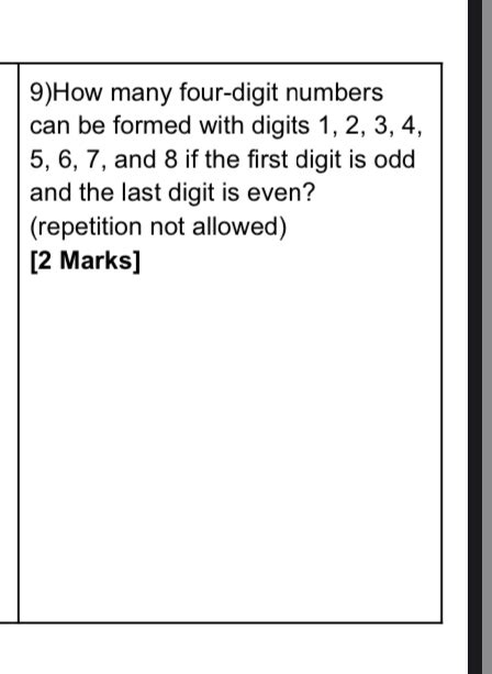 solved 9 how many four digit numbers can be formed with digits 1 2 3 4 5 6 7 and 8 if