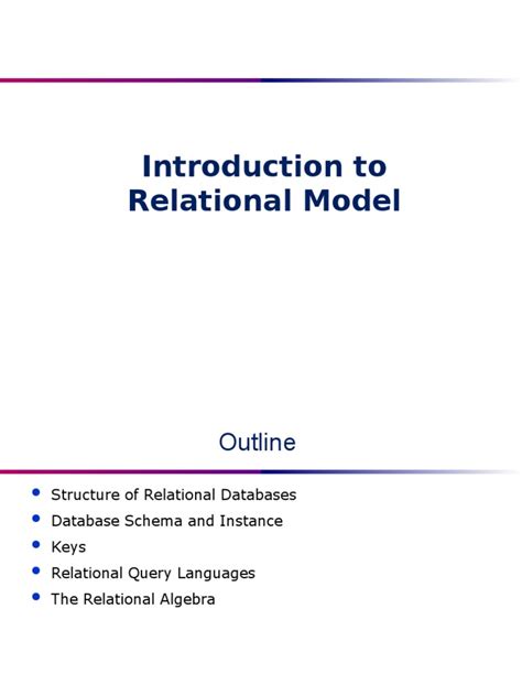 introduction to relational model pdf relational model relational database