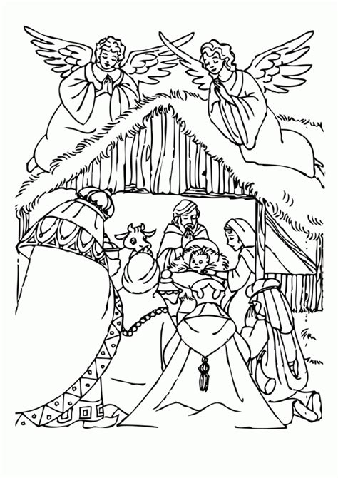 Dibujo De Pesebre Para Colorear