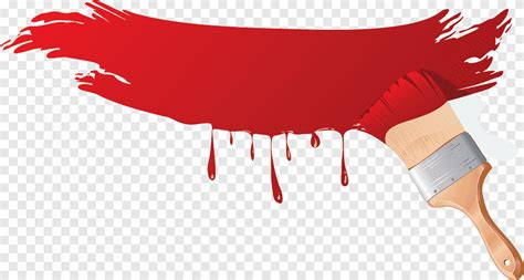 Ilustração de tinta vermelha pincel vermelho objetos escova png PNGEgg