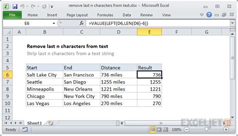 remove characters from right excel formula exceljet