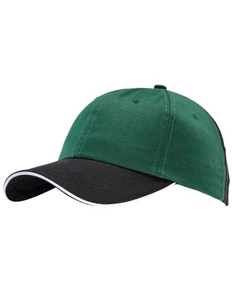Czapka Z Daszkiem E S Color Zielony Czarny Strauss