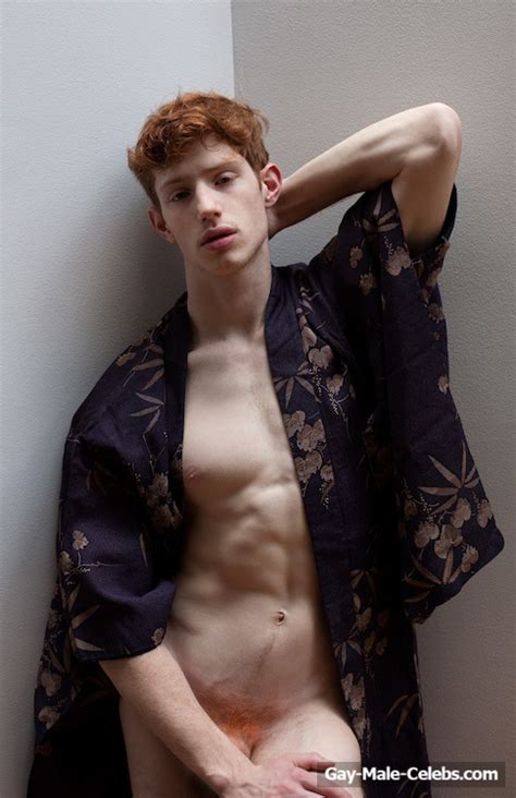 Red Hairy Male Model Kevin Adrian Shows His Amazing Cock And Erotic