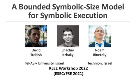 a bounded symbolic size model for symbolic execution youtube