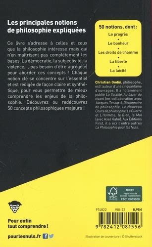 La philosophie pour les nuls en 50 notions clés de Christian Godin