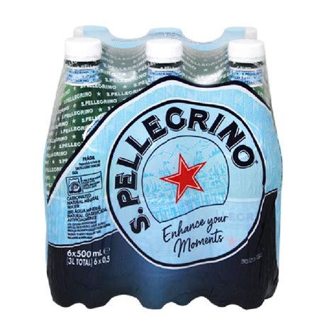 San Pellegrino Carbonated Natural Mineral Water 6x500 Ml