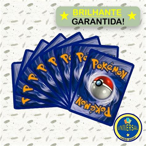 Lote De Cartas Pok Mon Brilhante Garantida Sem Repeti Es