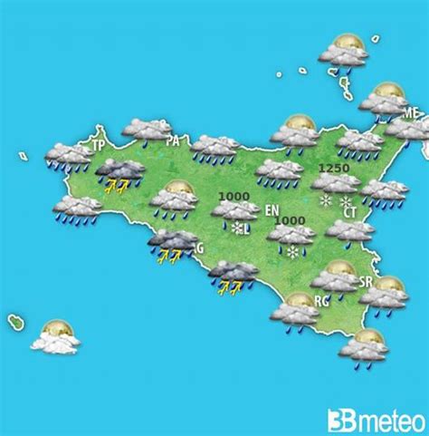 Meteo Sicilia vortice freddo verso il Sud Italia instabilità in