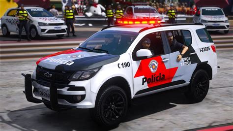 PERSEGUIÇÃO CONFRONTO FORÇA TÁTICA PMSP GTA 5 POLICIAL YouTube