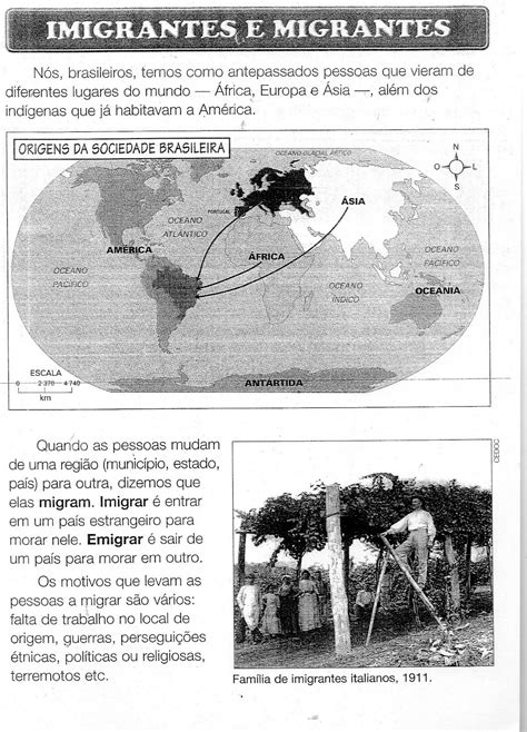 Atividades Sobre Migração é Imigração 5o Ano Gabarito DASHGOO