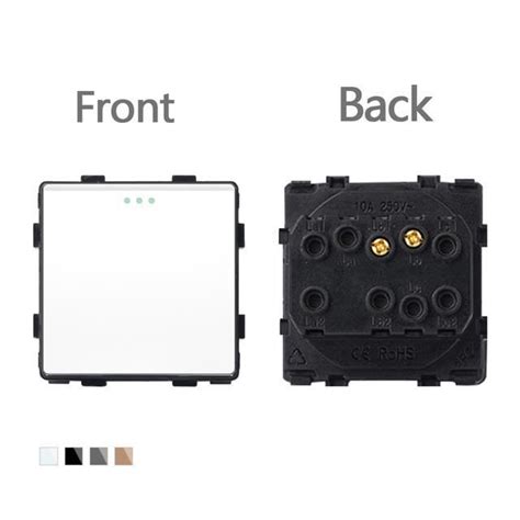 Interrupteur Mural 1 Gang 1 Way Switch Black Panneau De Commutateur