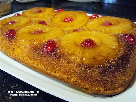BIZCOCHO DE PIÑA AL CARAMELO Volteado de piña A COCINEAR Recetas