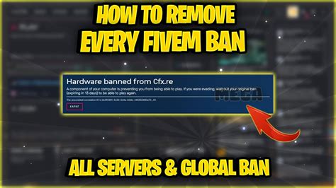 HOW TO REMOVE ANY FIVEM BAN 300 DAYS UNBAN ALL SERVERS YouTube