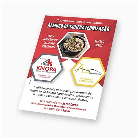 Panfletos 14x20cm Arte 2500 unids Loja Agência PSD