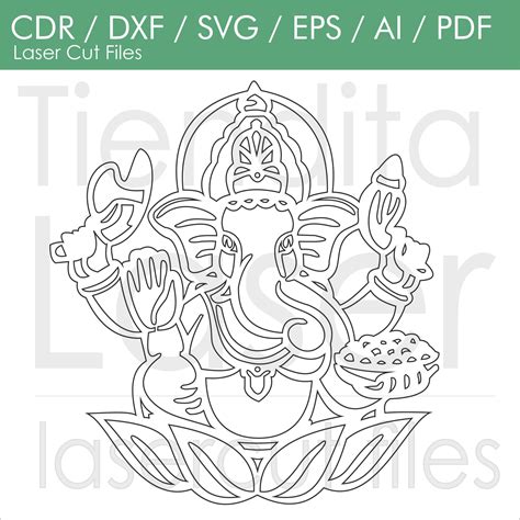 Buy Ganesha Laser Cut File Vector Dxf Cdr Svg Ai Pdf Instant Online In