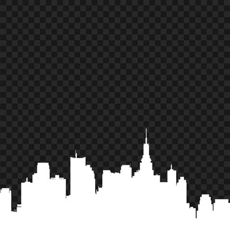 HD PNG New York City White Silhouette Citypng