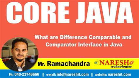 core java tutorials what are difference comparable and comparator interface in java youtube