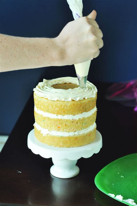 Easy Naked Cake Tutorial See The Happy