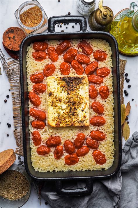 Erbse Zu Erkennen Mach Es Schwer Reis Mit Feta Im Ofen Heilig Freiheit