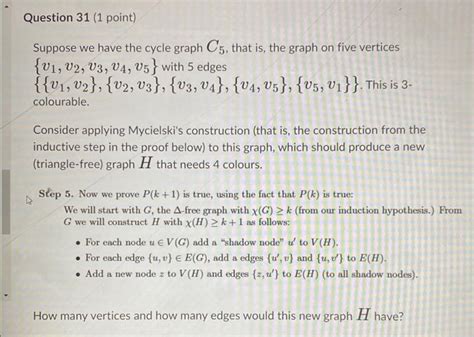 solved suppose we have the cycle graph c5 that is the