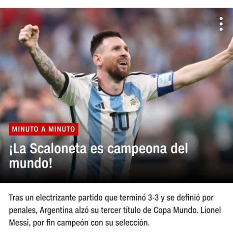 Argentina campeón del Mundial Así reacciona la prensa internacional a