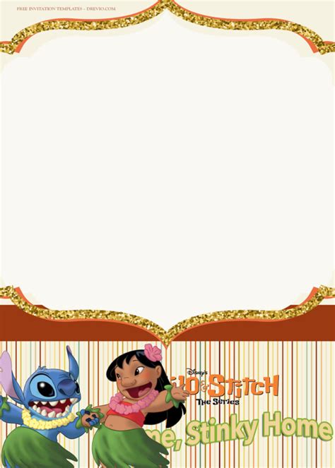 10 Lilo And Stitch Party Birthday Invitation Templates Drevio Free
