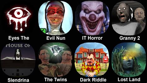 Eyes The Horror Evil Nun IT Horror Clown Granny 2 Slendrina The