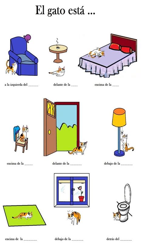 Preposiciones De Lugar En Espanol Ejercicios